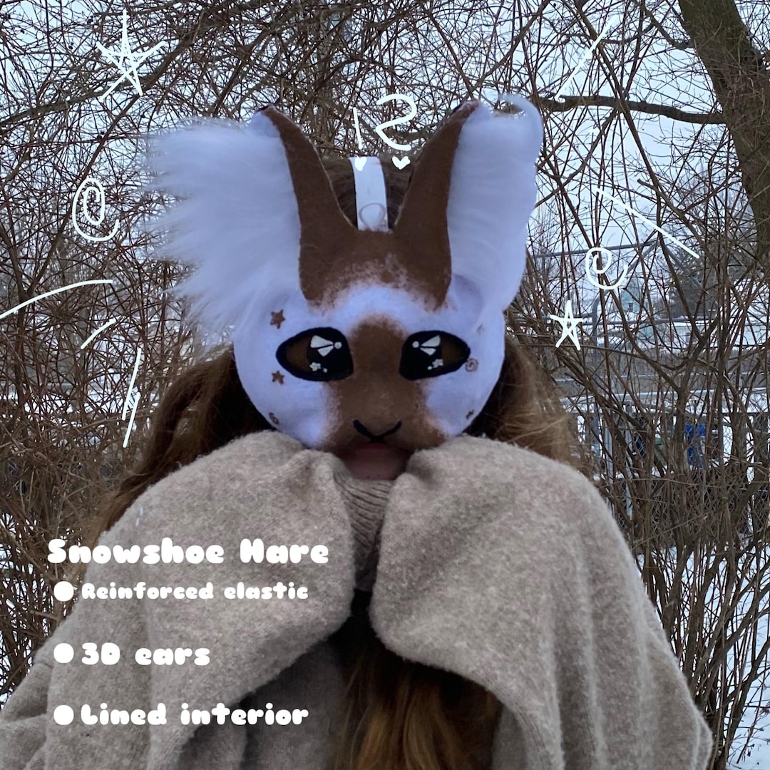 Snowshoe Hare Mask - Etsy