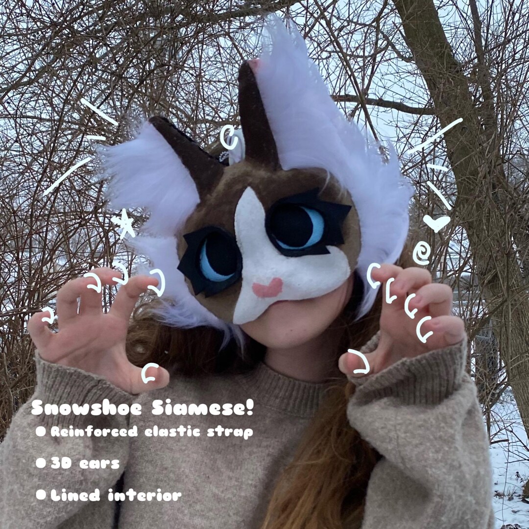 Snowshoe Siamese Mask - Etsy
