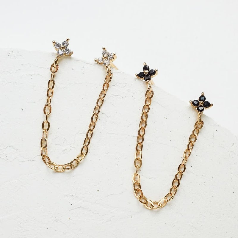 Connected Earrings - Etsy