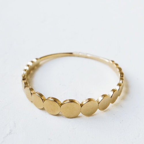 Tate Ring Gold Geometric Ring Gold Round Ring Dainty - Etsy