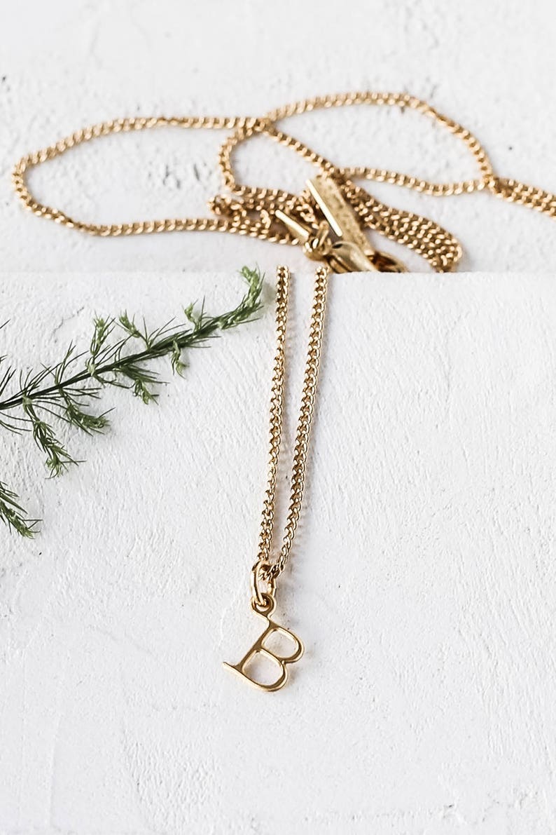 Tiny Initial Necklace Personalized Monogram Jewelry Alphabet - Etsy