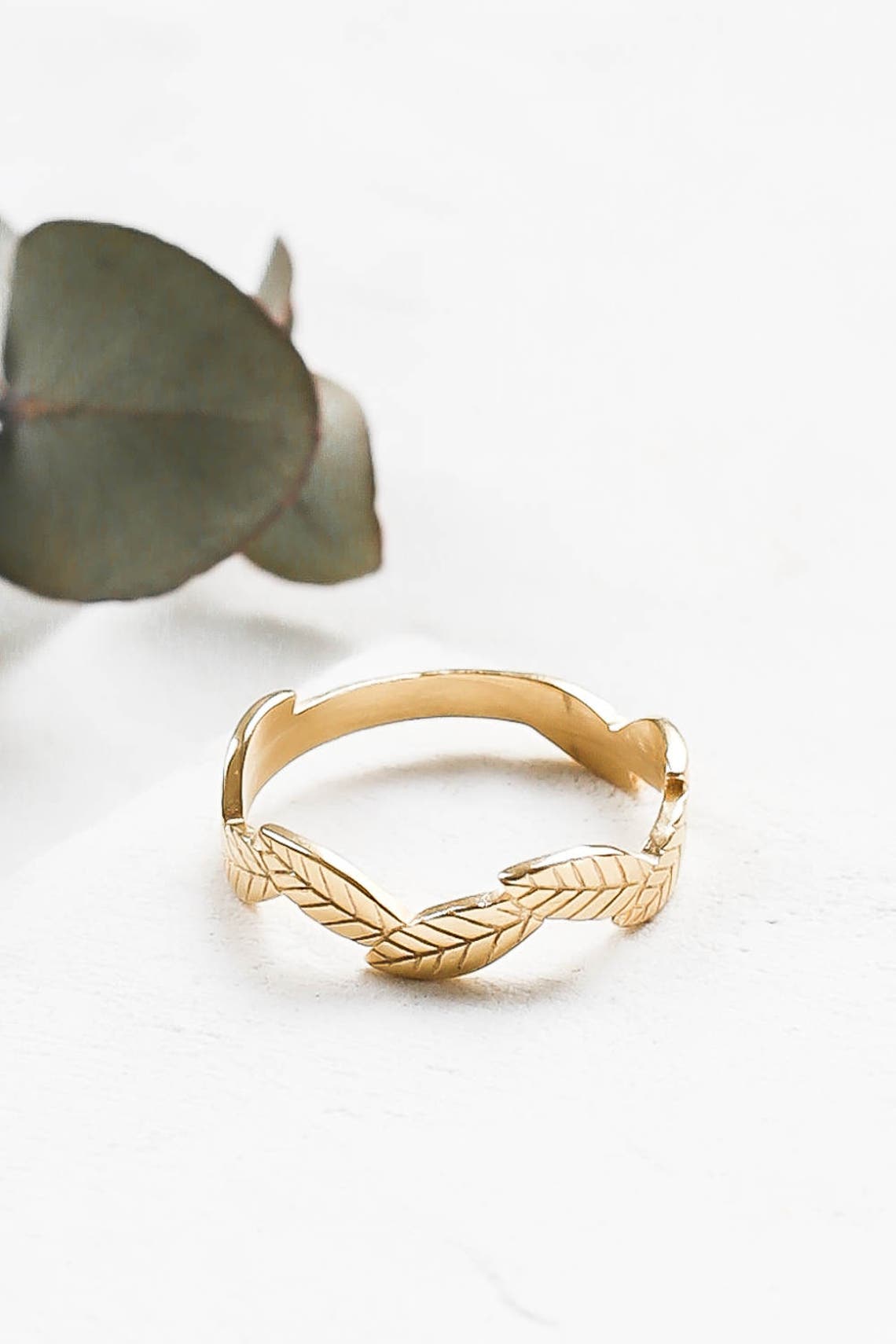 Ivy Ring Gold Leaf Ring Woodland Ring Leaves Ring Nature - Etsy