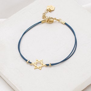 Star of David on String Bracelet, Israeli Jewelry, Stackable Bracelet ...
