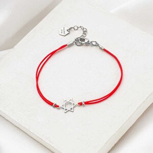 Star of David on String Bracelet, Israeli Jewelry, Stackable Bracelet ...