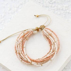 Corfu Bracelet, Beaded Gold Bracelet, Beaded Bracelet, Bohemian, Gypsy ...