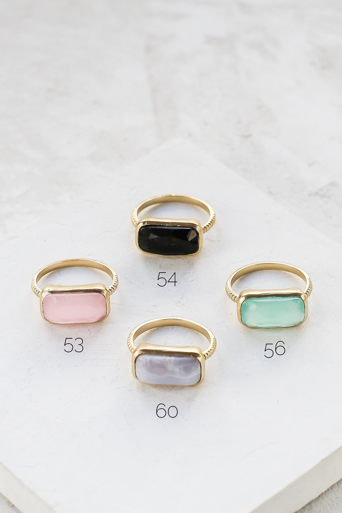 Cabo Ring Element Ring Semi Precious Stone Gold And Silver | Etsy