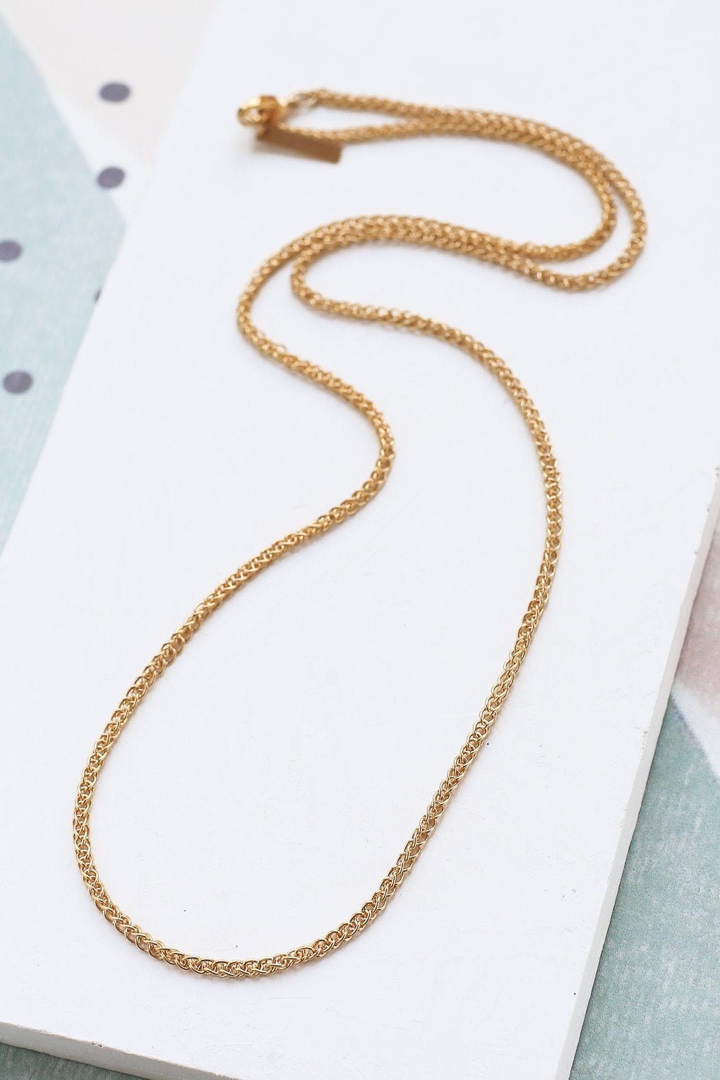 Basic Knitted Necklace, Basic Chain, Simple Chain, Simple Plain Chain ...