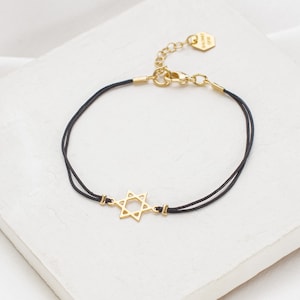 Star of David on String Bracelet, Israeli Jewelry, Stackable Bracelet ...