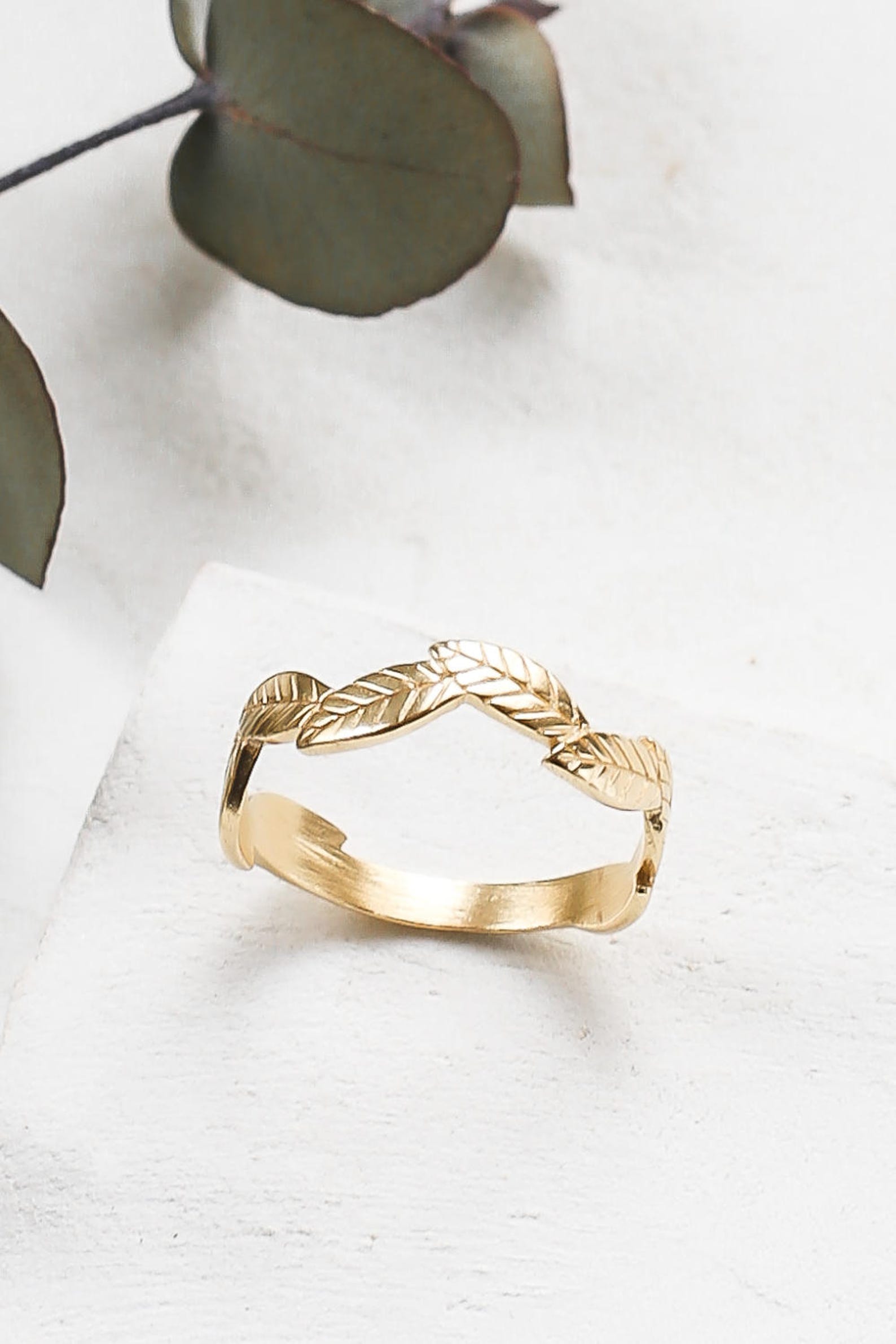 Ivy Ring Gold Leaf Ring Woodland Ring Leaves Ring Nature - Etsy
