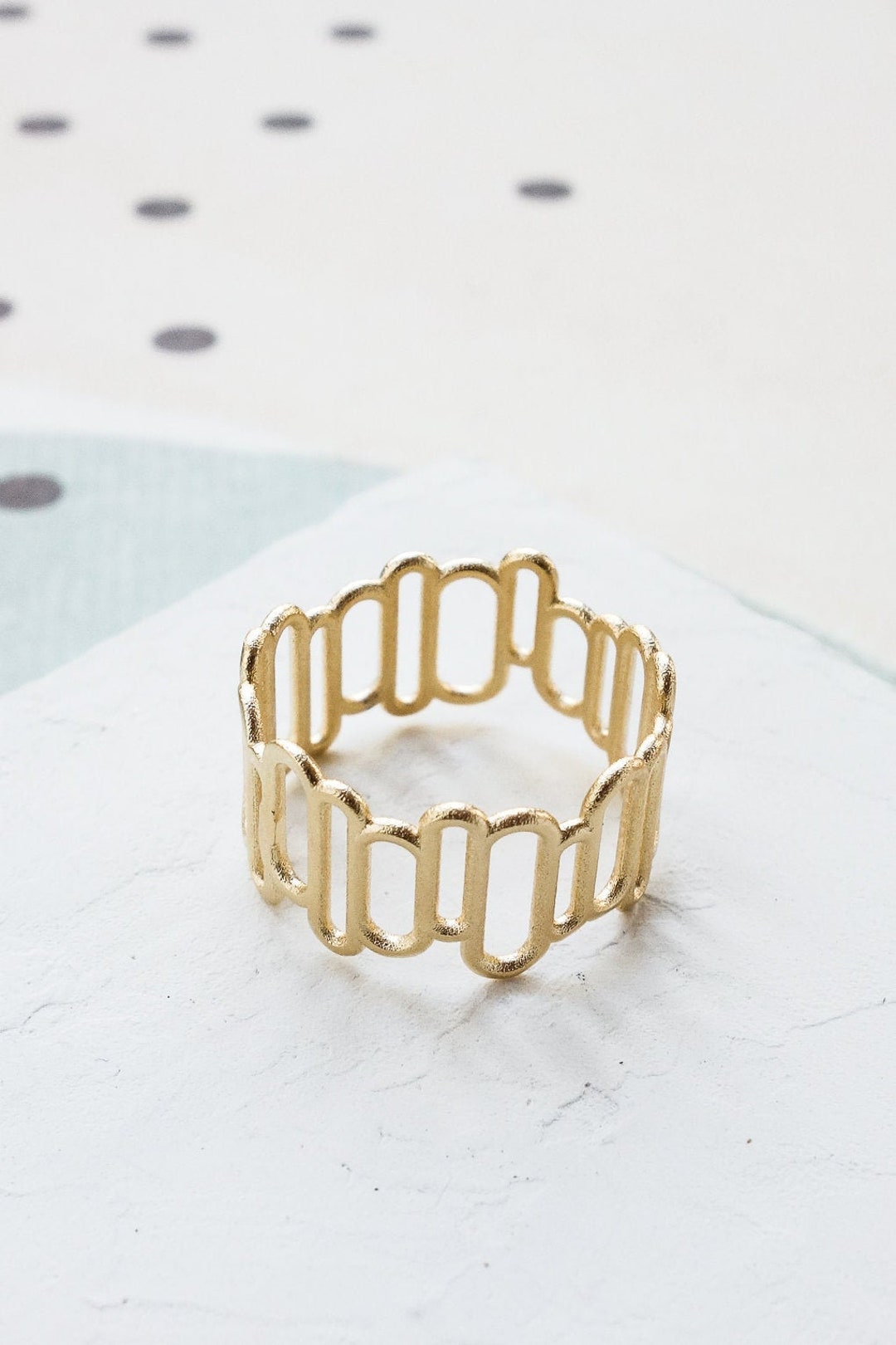 Contour Ring Gold Geometric Ring Gold Round Ring Dainty - Etsy