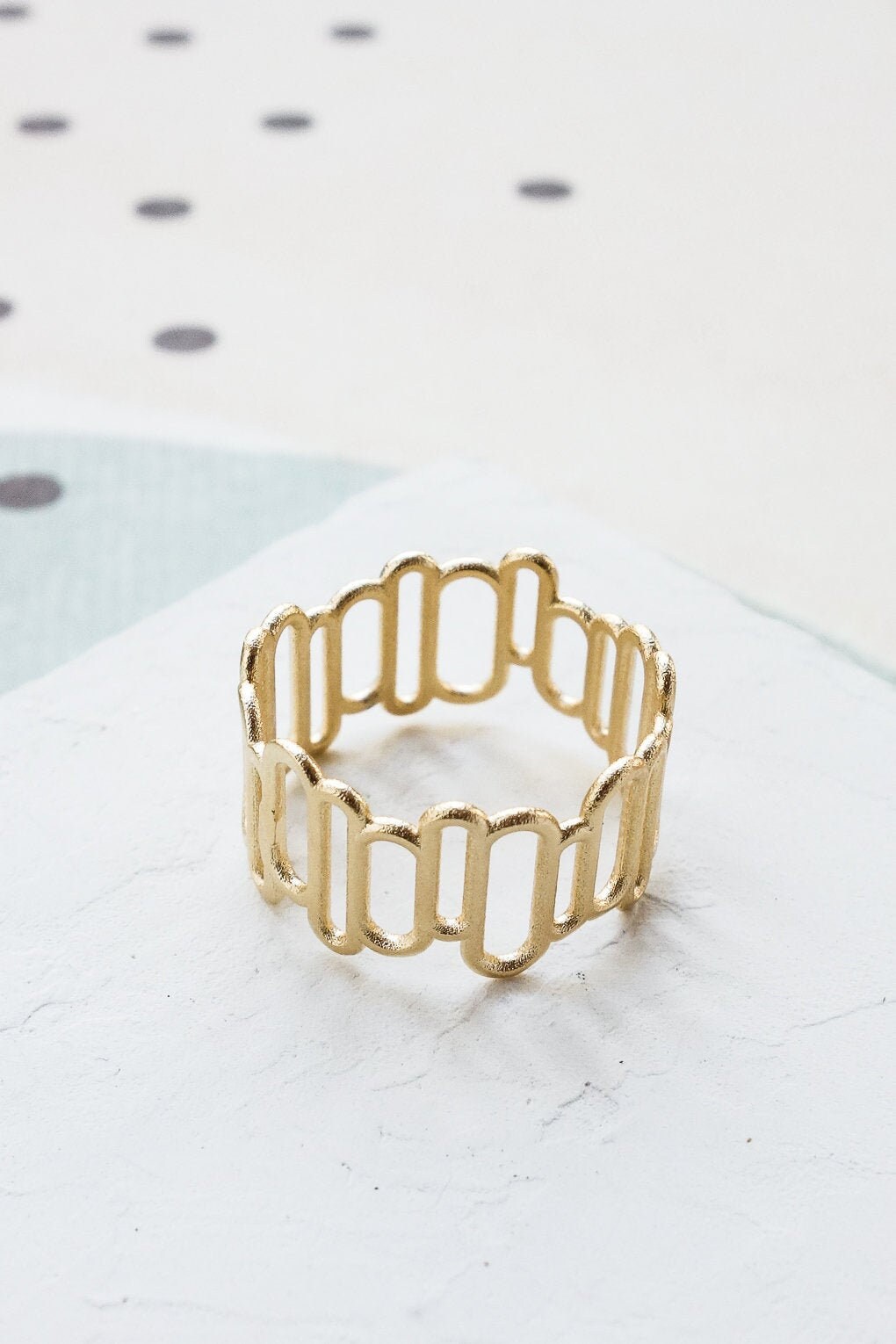 Contour Ring Gold Geometric Ring Gold Round Ring Dainty | Etsy