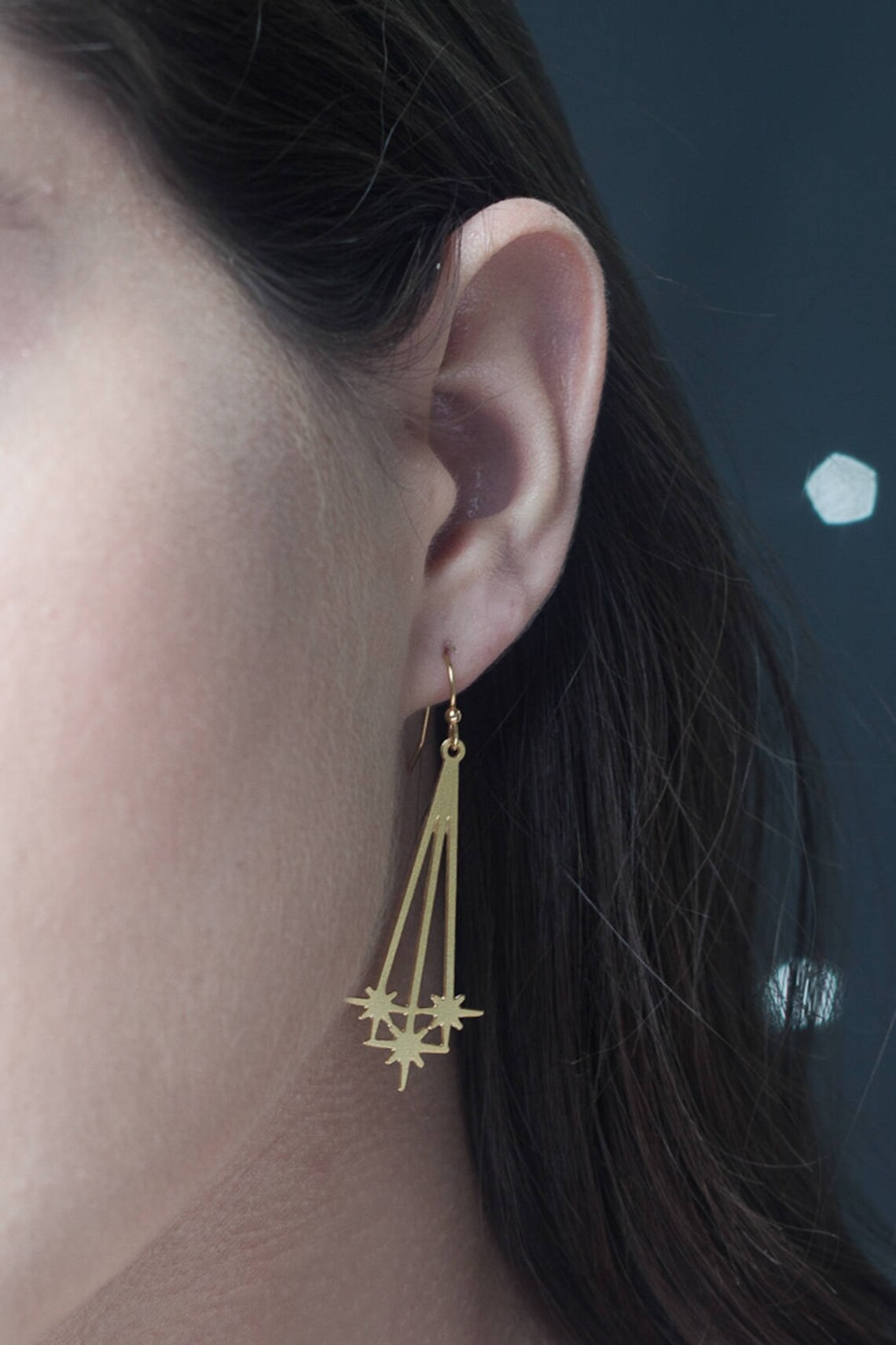 Long Shooting Star Earrings Star Earrings Space Jewelry - Etsy