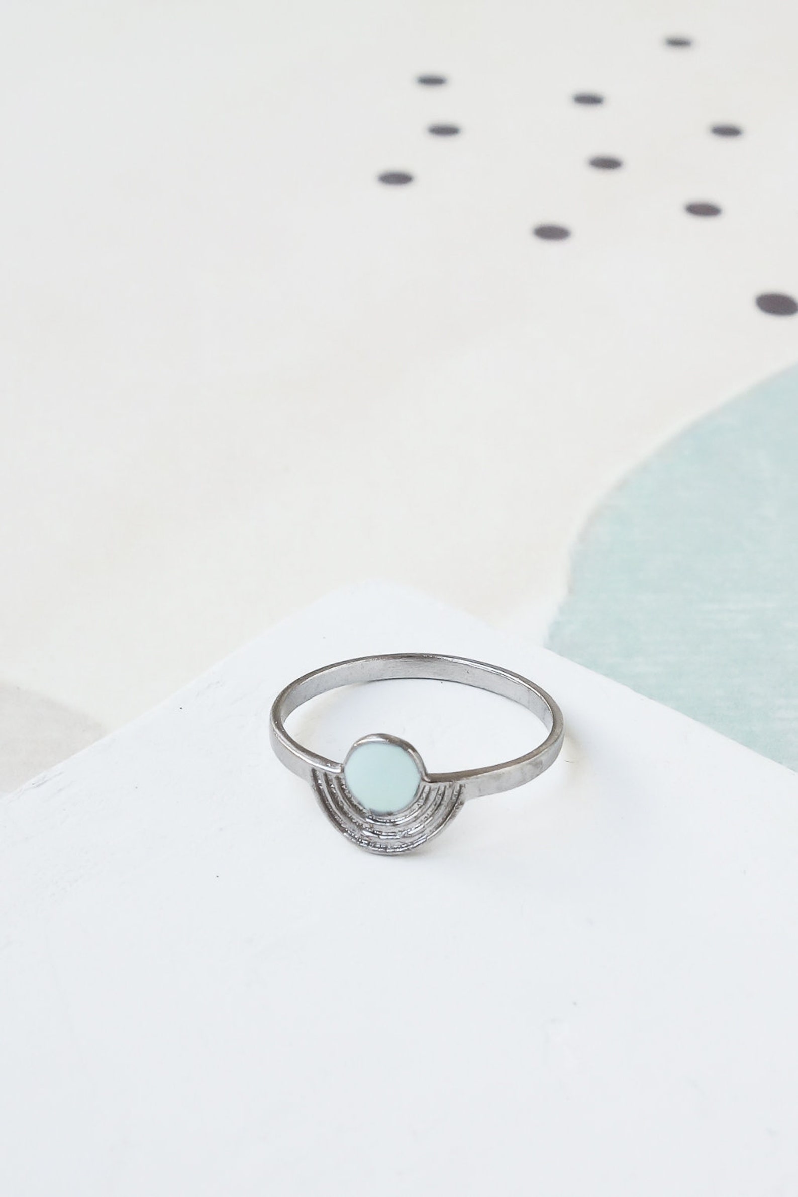 Muse Ring Gold Geometric Ring Gold Round Ring Dainty - Etsy