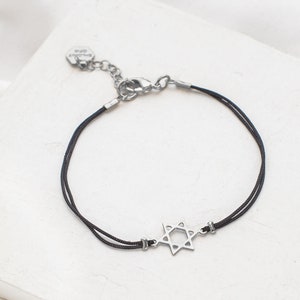 Star of David on String Bracelet, Israeli Jewelry, Stackable Bracelet ...
