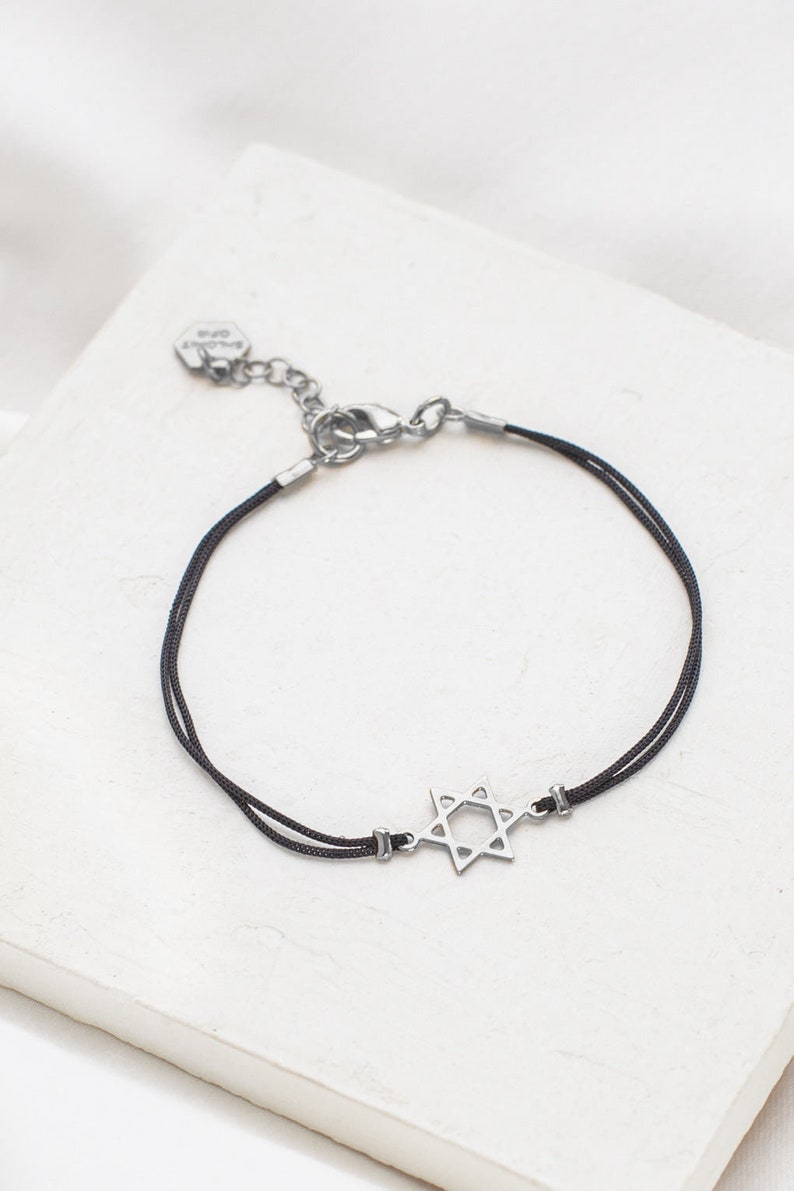 Star of David on String Bracelet, Israeli Jewelry, Stackable Bracelet ...