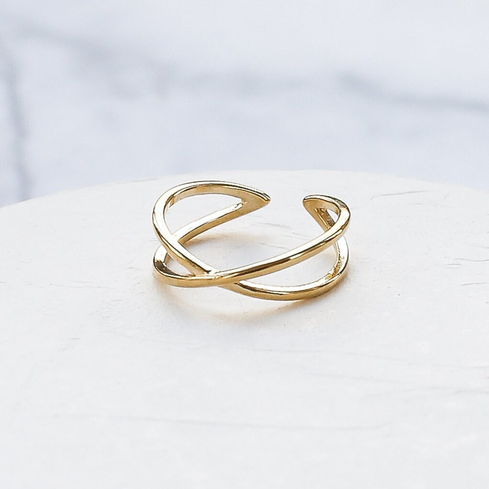Nadine Ring, X Ring, Cris Cross Ring, Gold and Silver Jewelry - Etsy