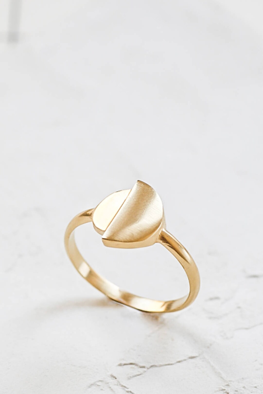 Circle Ring, Geometric Ring, Gold Circle Ring, Minimalist Gold Ring ...