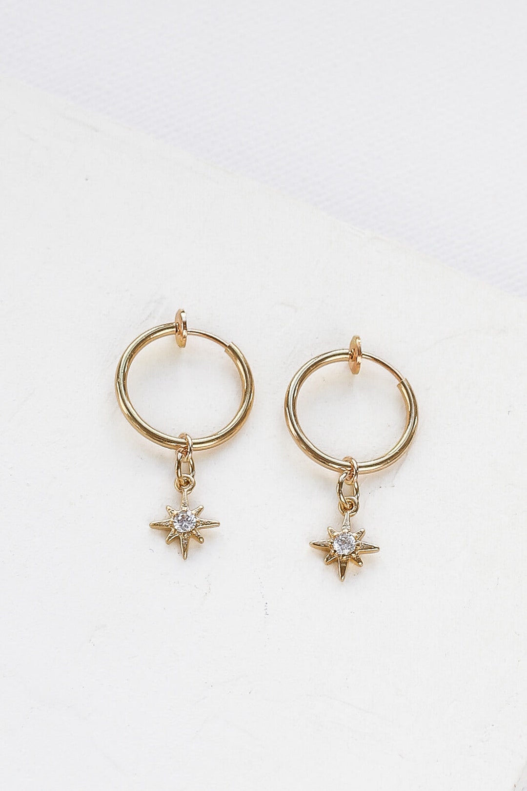 Mythos Clip-on Hoop Earrings, Clip on Earringcrystal Earrings, Hoop ...