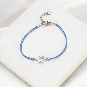 Star of David on String Bracelet, Israeli Jewelry, Stackable Bracelet ...