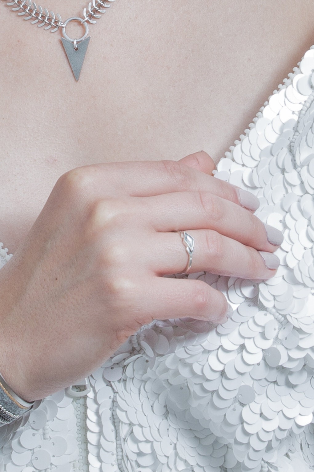 Anna Ring Gold Crystal Ring Silver Geometric Ring Diamond | Etsy