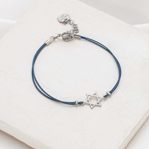 Star of David on String Bracelet, Israeli Jewelry, Stackable Bracelet ...