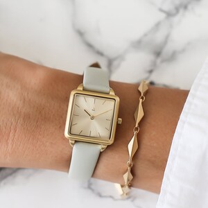 Rectangle Watch in Gold, Classic Women's Wrist Watch, Gold Wrist Watch ...
