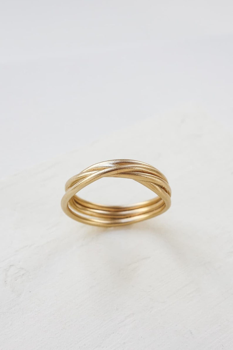 Roots Ring Gold Texture Ring Gold Round Ring Dainty Ring | Etsy