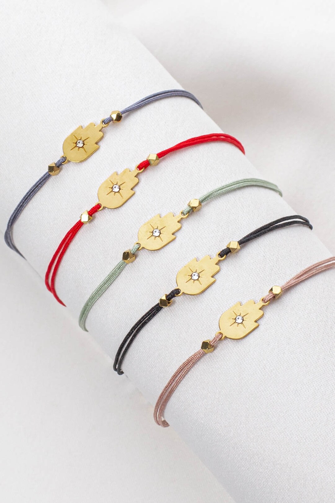 Hamsa on String Bracelet, Evil Eye Bracelet, String Bracelet, Hamsa ...