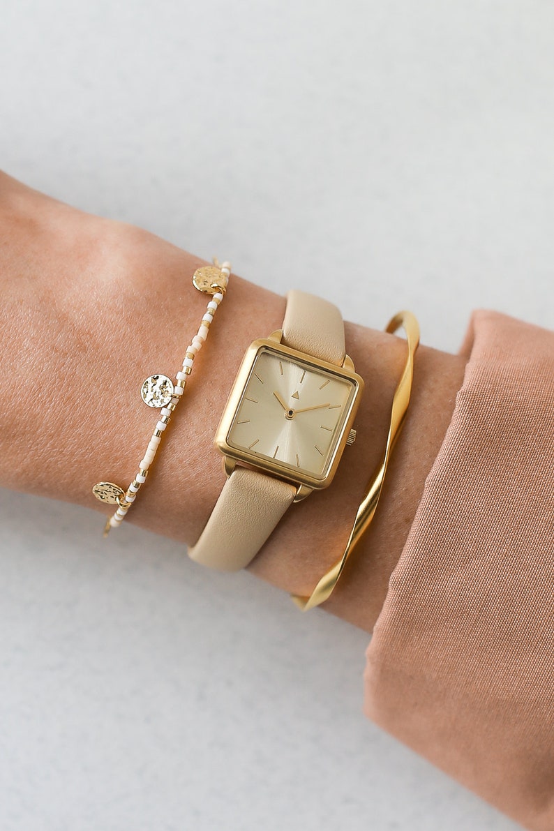 Rectangle Watch in Gold Classic Women's Wrist Watch Gold - Etsy