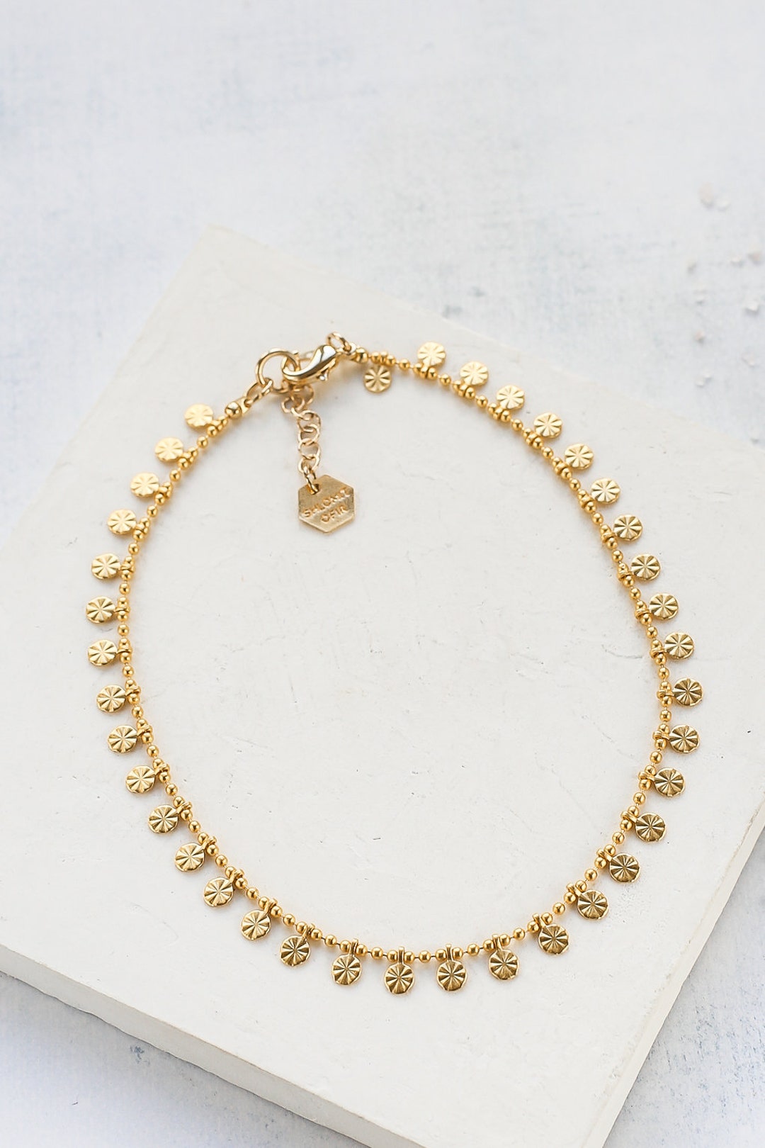Gold Coast Anklet, Delicate Anklet, Tiny Coins Anklet, Gold Ans Silver ...