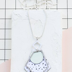 Apex Necklace, Geometric Statement Necklace, Long FORMICA® Necklace ...