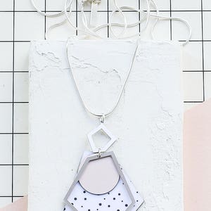 Apex Necklace, Geometric Statement Necklace, Long FORMICA® Necklace ...
