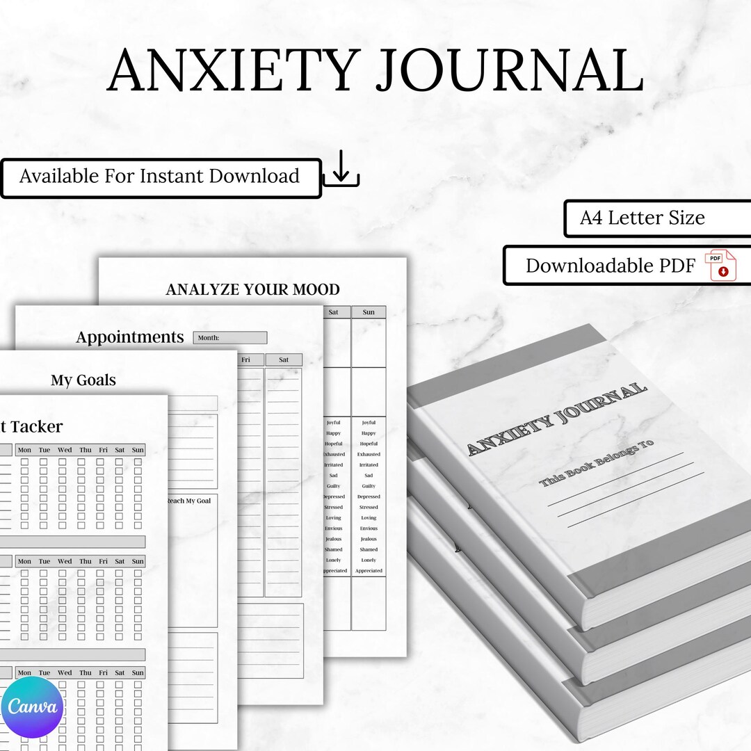 Anxiety Worksheet Journal Therapist Therapy Anxiety Trigger Obsessive ...