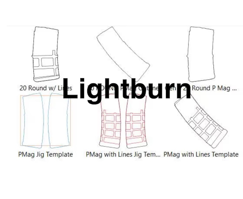 Lightburn Pmag Templates for 20/30 Round Mags - Etsy