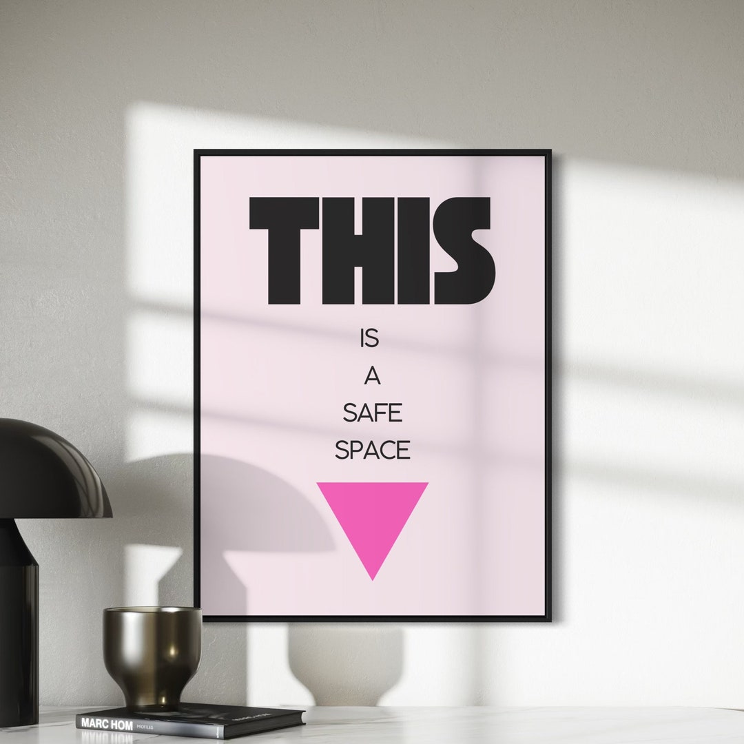 Safe Space Signal – LGBTQ+ Inclusive Wall Art Print | 200gsm Premium ...