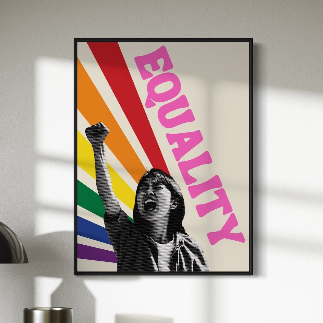 LGBTQ+ Equality Art Print, Pride Poster, Queer Empowerment Wall Art ...