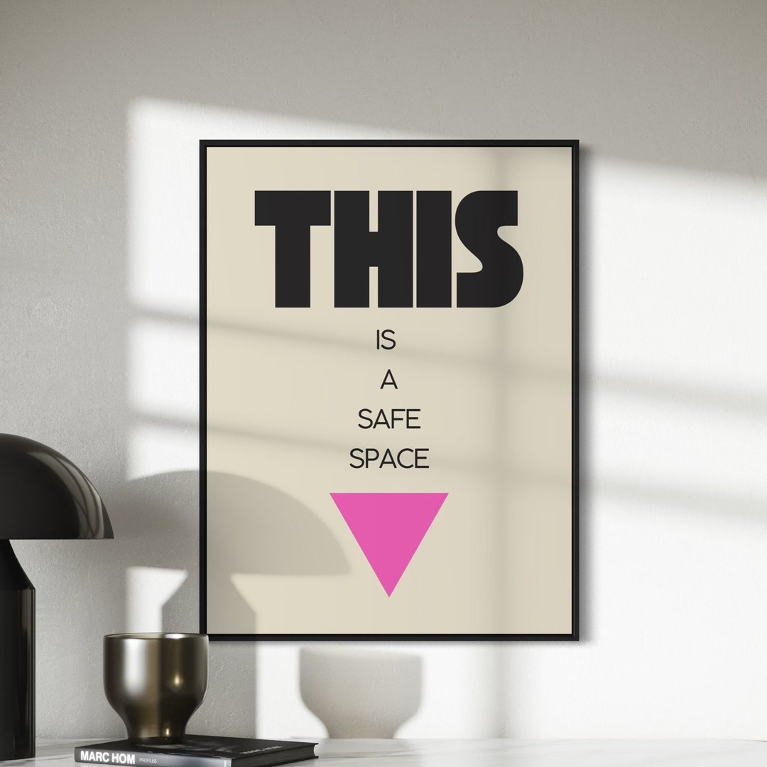 Safe Space Signal – LGBTQ+ Inclusive Wall Art Print | 200gsm Premium ...