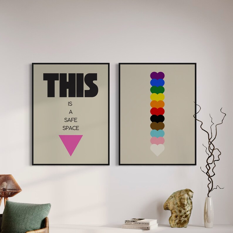 Safe Space Signal – LGBTQ+ Inclusive Wall Art Print | 200gsm Premium ...