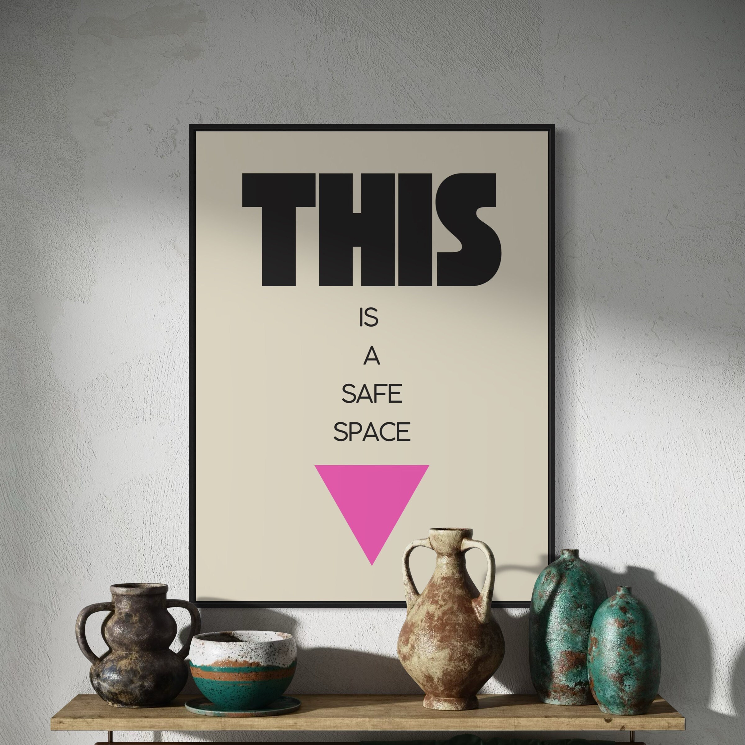 Safe Space Signal – LGBTQ+ Inclusive Wall Art Print | 200gsm Premium ...