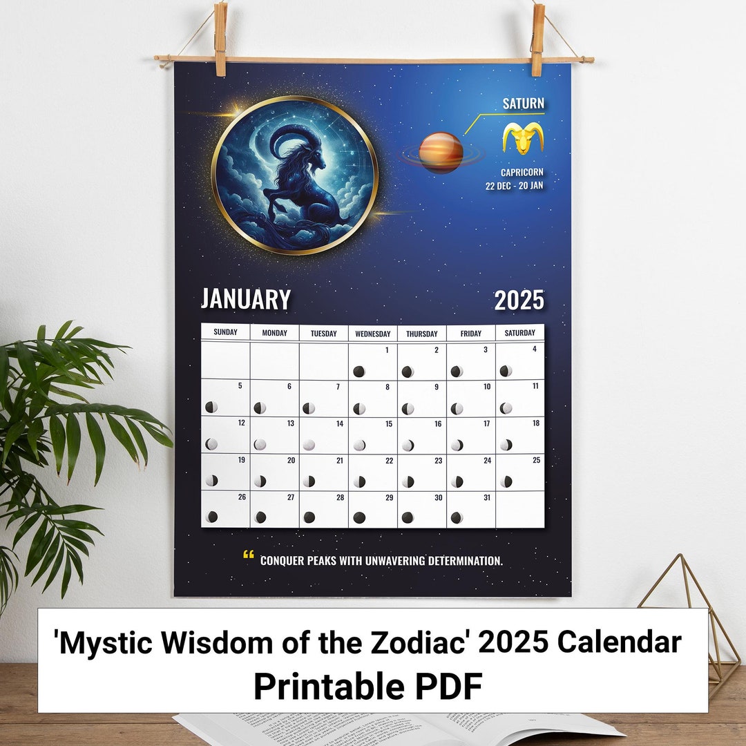 Calendar 2025 Celestial Harmony 2025 Lunar & Astrology Calendar Lunar ...