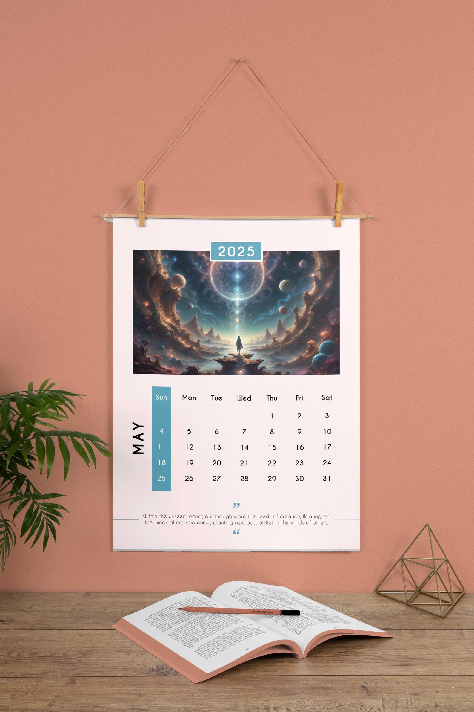 Mystic Visions 2025 Calendar Printable Digital Calendar Instant ...