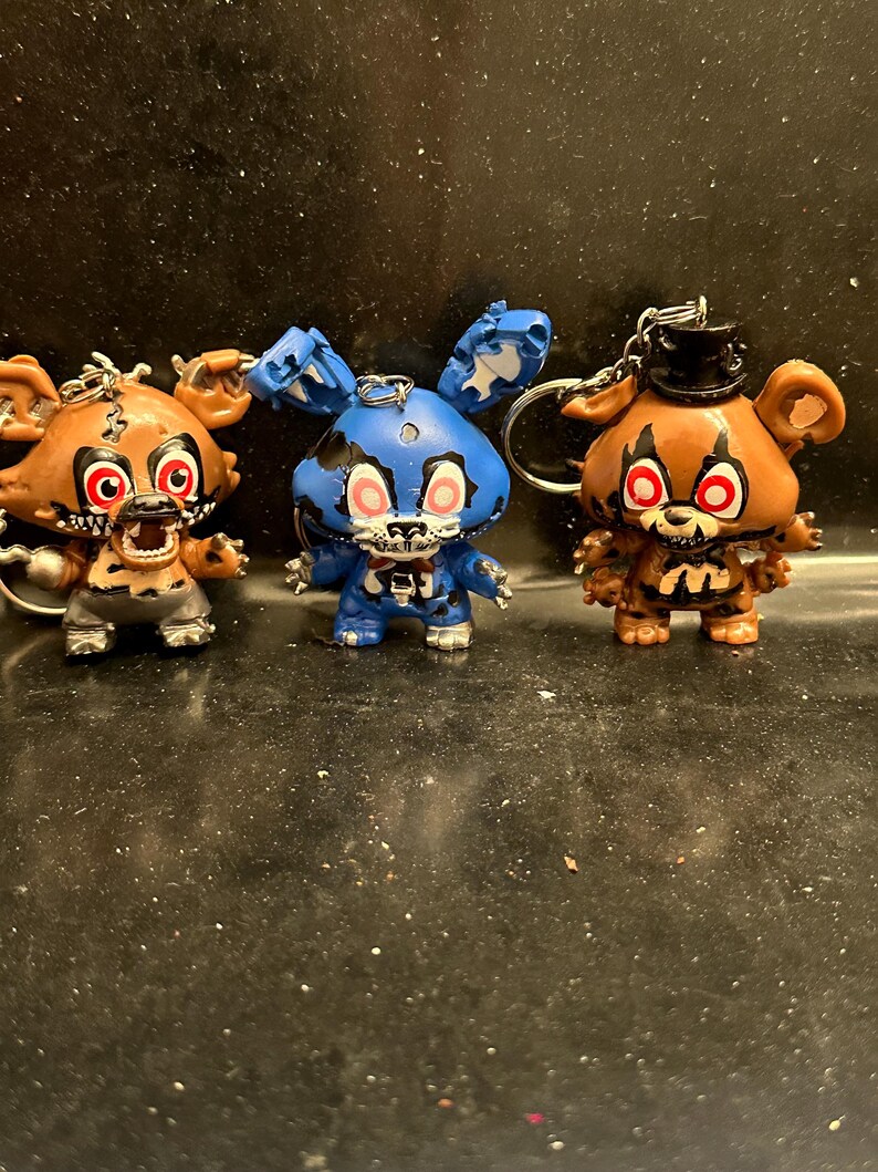 FNAF Nightmare Foxy, Bonnie & Freddy Keychain Set - Etsy
