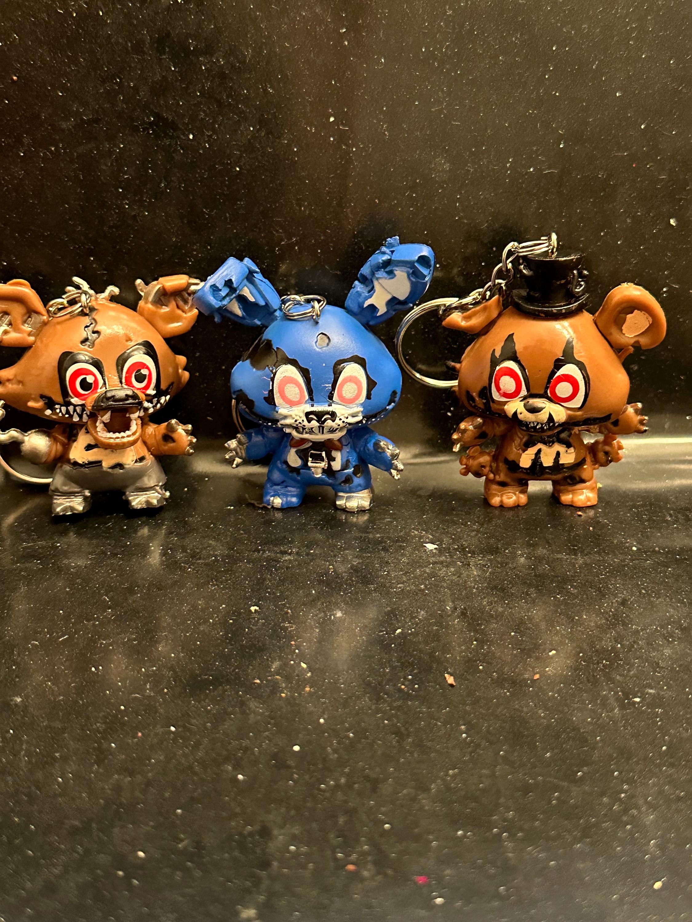 FNAF Nightmare Foxy, Bonnie & Freddy Keychain Set - Etsy