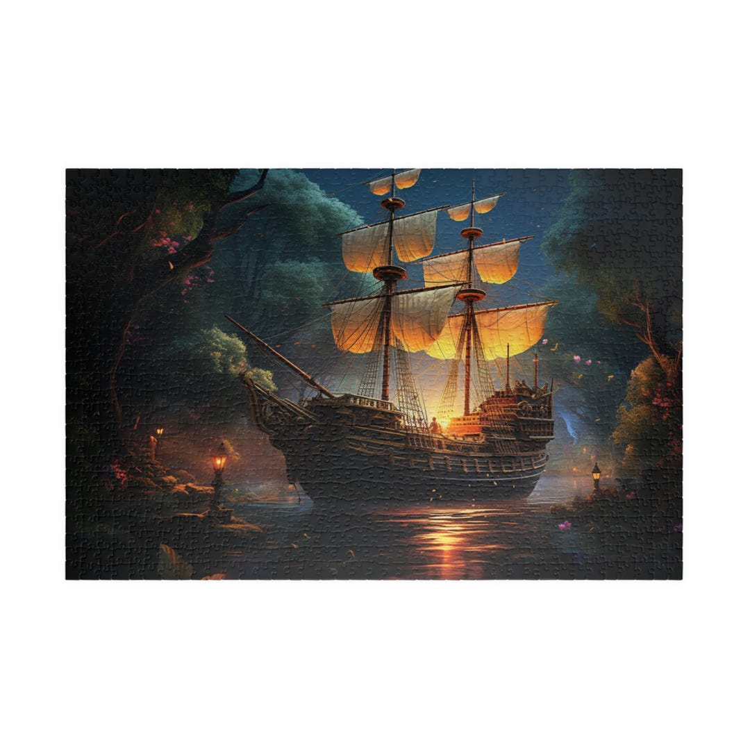 Bayou Nautical Voyage Historic Sail Ship Vessel 1014 Piece Jigsaw ...