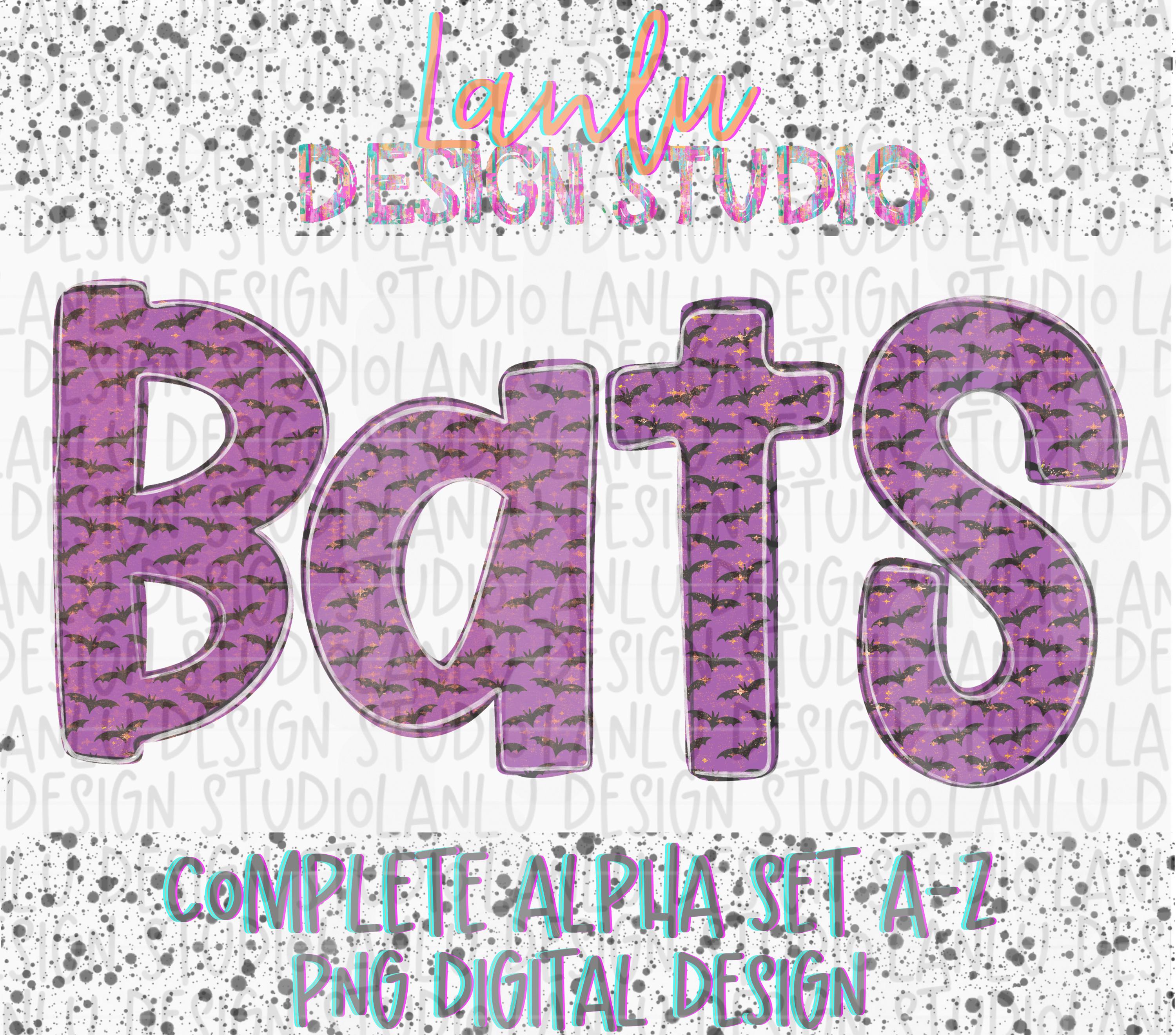 Halloween Bats Alpha | Alphabet Clipart | Instant Download | Cute Alpha ...