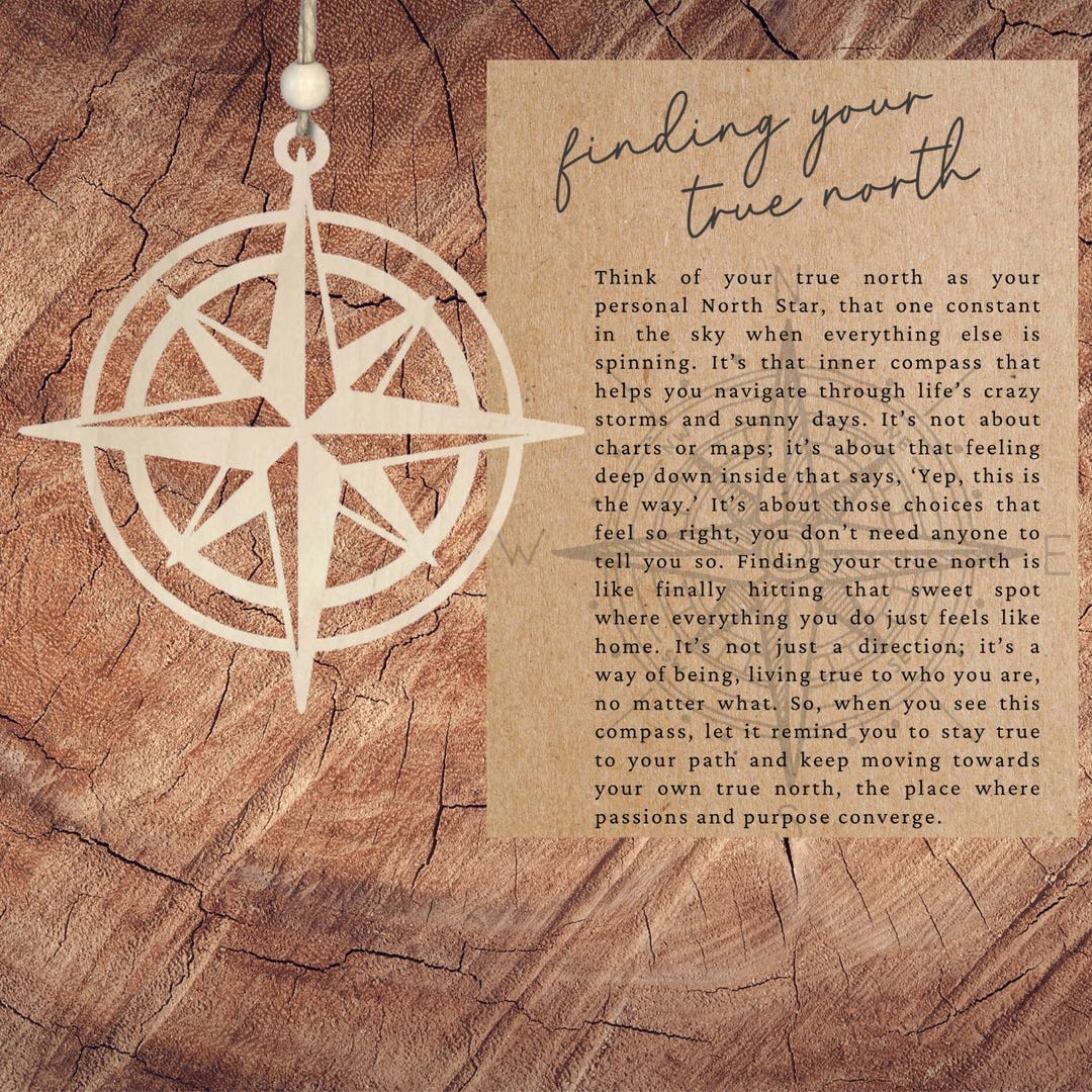 Story Card Compass Ornament| Finding Your True North| Inspirational ...