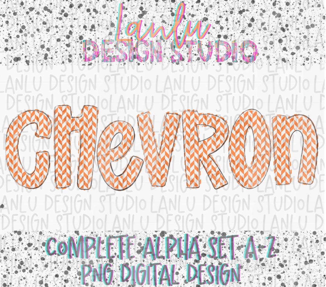 Halloween Fall Orange Chevron Alpha | Alphabet Clipart | Instant ...