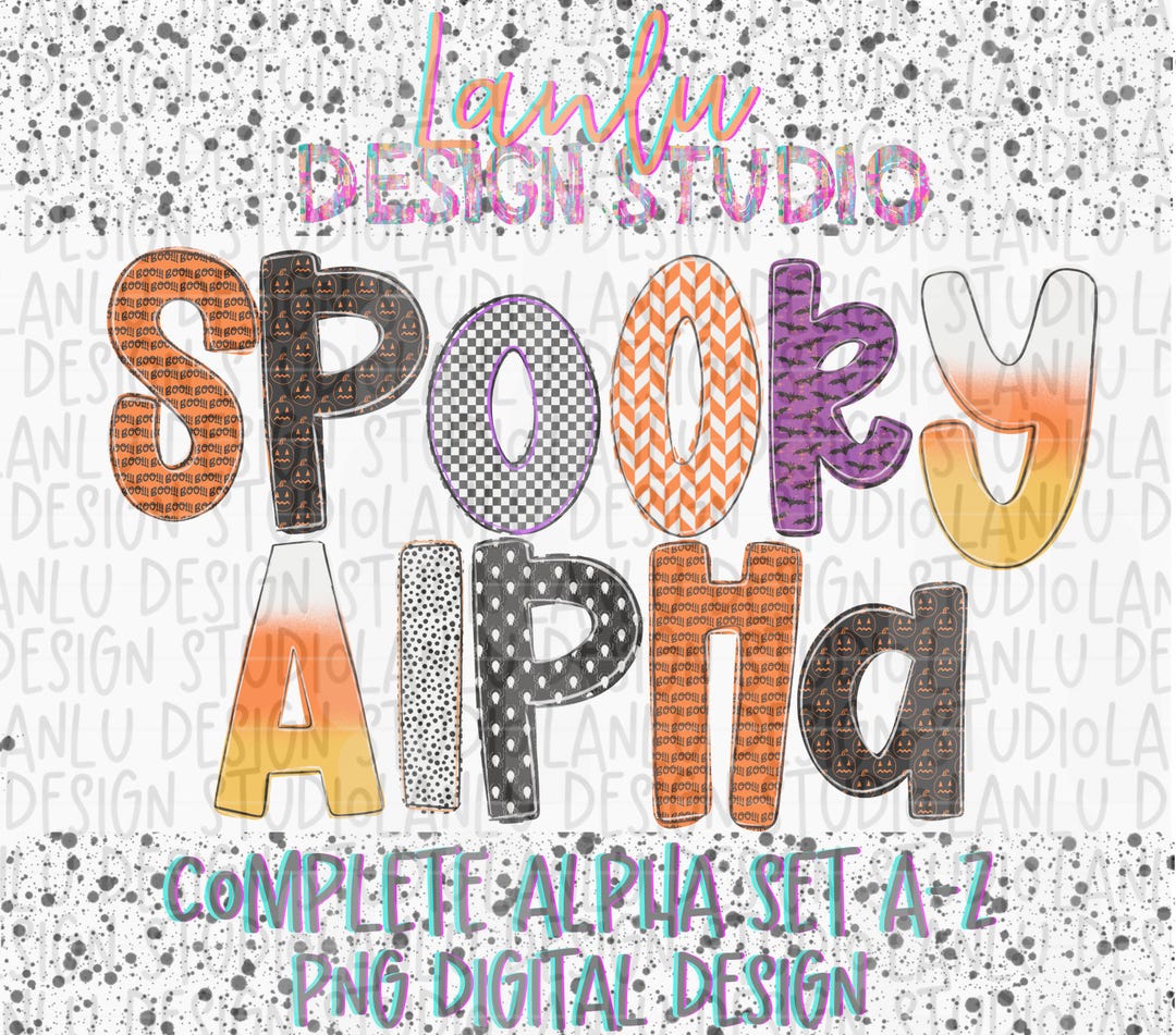 Halloween Spooky Alpha | Alphabet Clipart | Instant Download | Cute ...