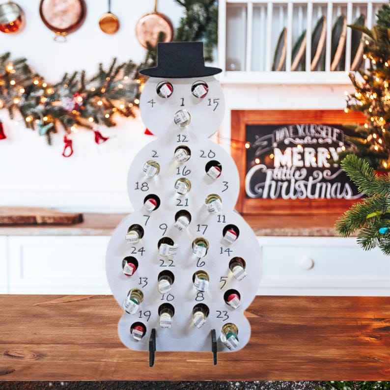 Adult Advent Calendar Liquor Snowman | Handmade Christmas Gifts ...