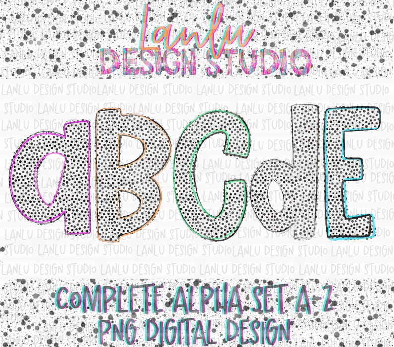 Dalmatian Alpha Alphabet Clipart Instant Download Cute Alpha Pack Png ...